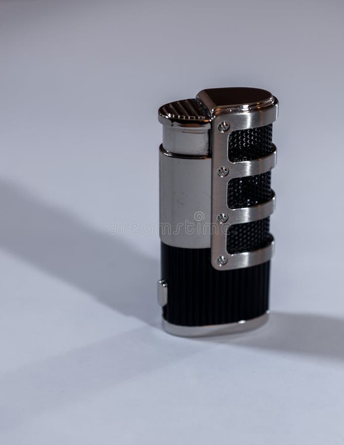 Metal Lighter Black and Withe Combination Stock Photo - Image of withe ...