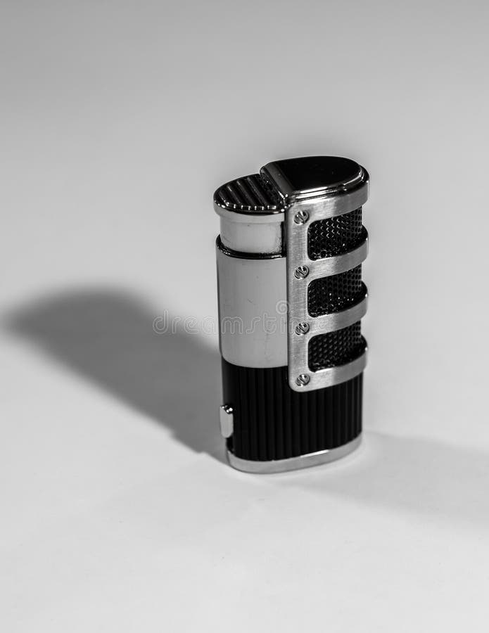 Metal Lighter Black and Withe Combination Stock Photo - Image of black ...