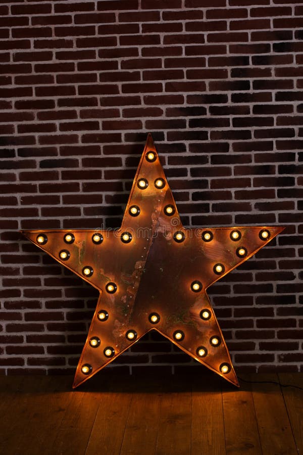 Metal Lighting Colorful Five-pointed Star Stock Image - Image of glare ...