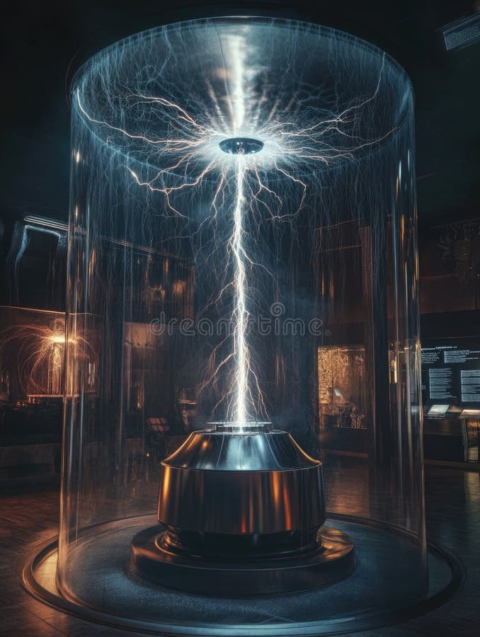 Metal Lightning Generator stock photo. Image of electrical - 377891024