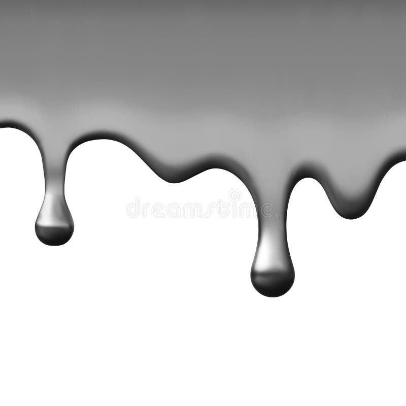 Metal Liquid Silver Drip Border Vector Illustration Stock Illustrations ...