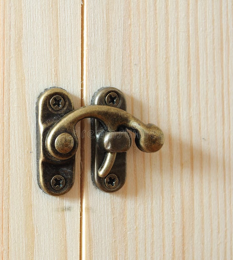 Metal lock stock photo. Image of metal, wooden, plug - 24223346