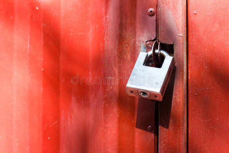 Metal lock stock photo. Image of wood, door, detail, architecture ...