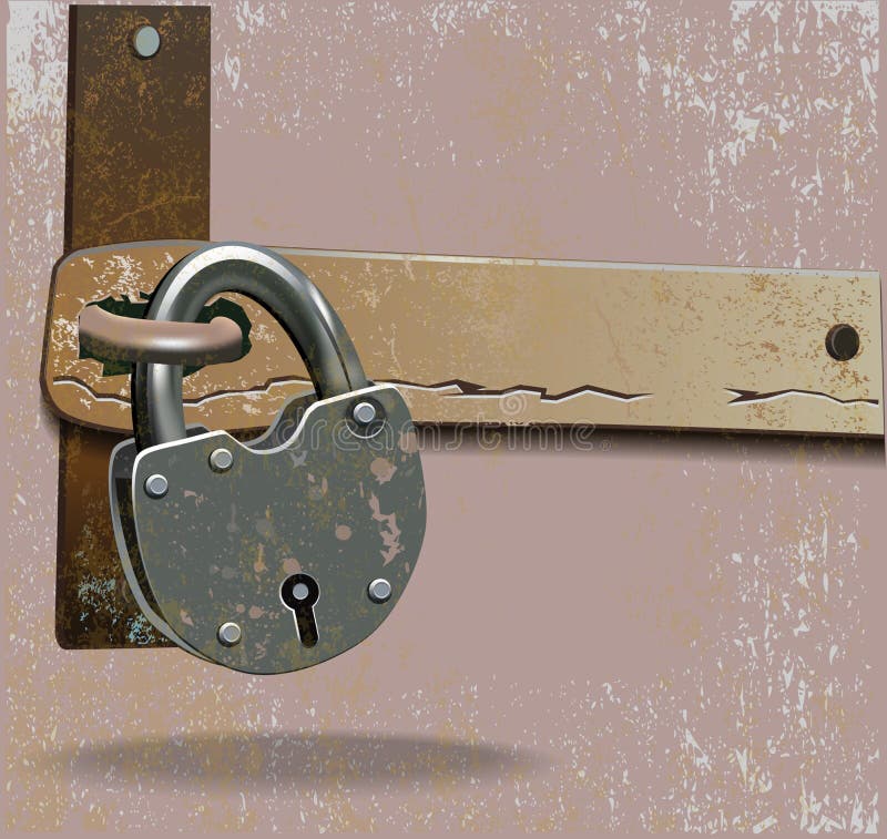 Metal lock stock vector. Illustration of lock, sign, symbol - 49678438