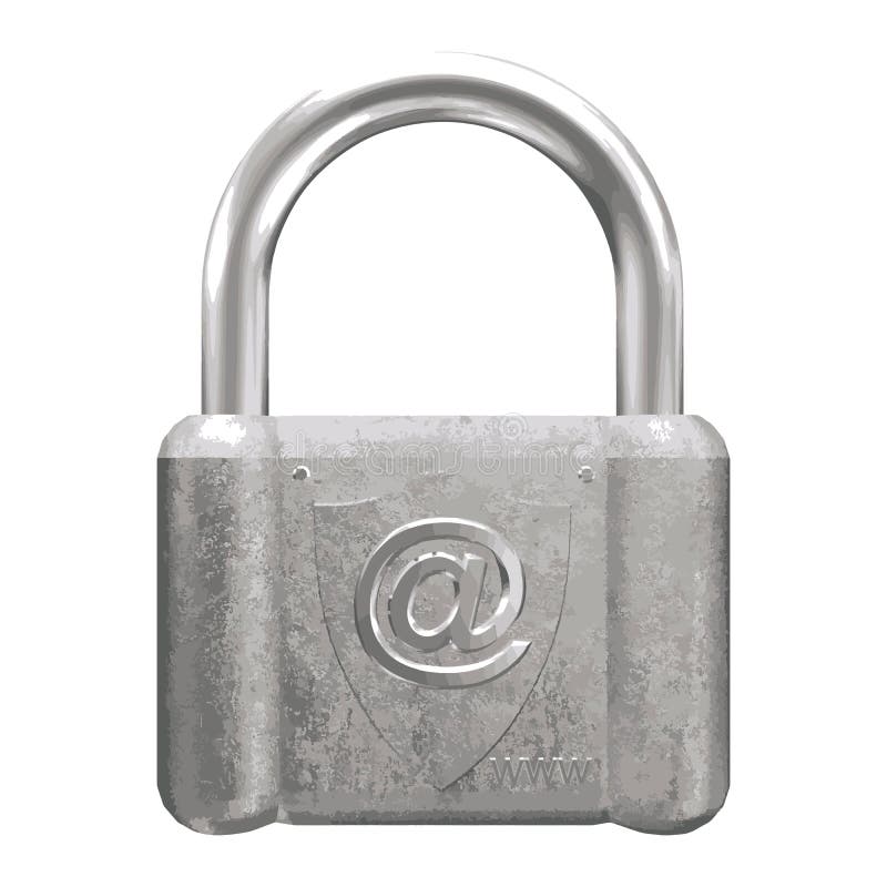 Metal Lock. Website Protection. Password Protection of Websites Stock ...