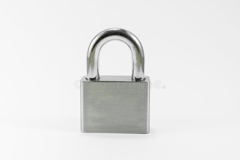 Lock Isolated on White stock image. Image of adspace, real - 3857381