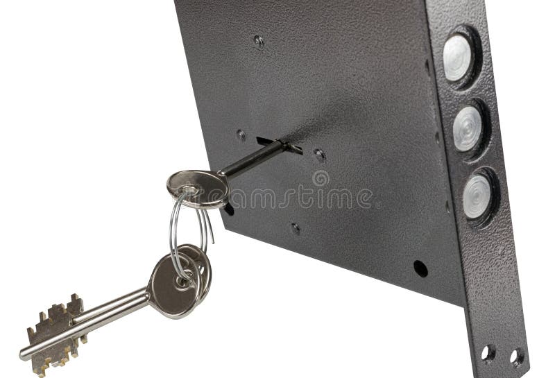 Metal lock on white stock image. Image of steel, metal - 99088945
