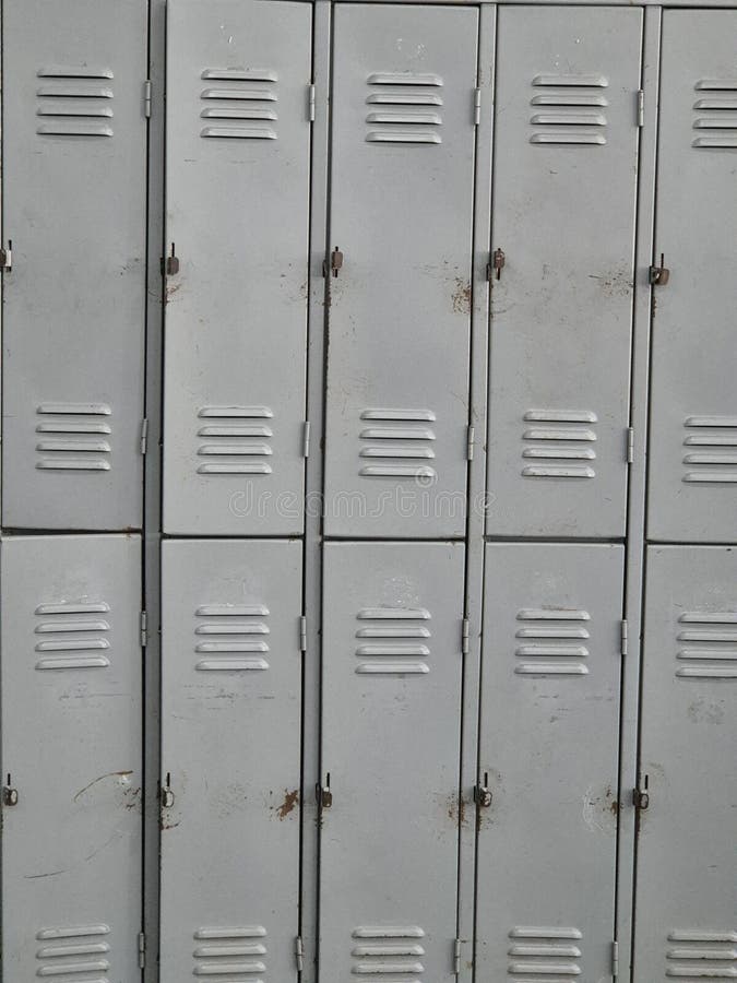 Metal Lockers in the Locker Room Stock Image - Image of school, locker ...