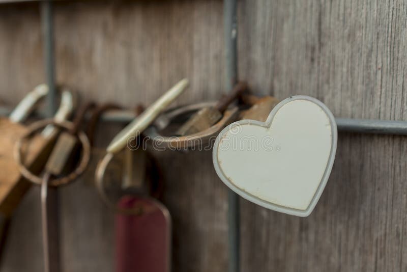 Metal Locks. a Bunch of Locks. Heart Locks Stock Photo - Image of heart ...