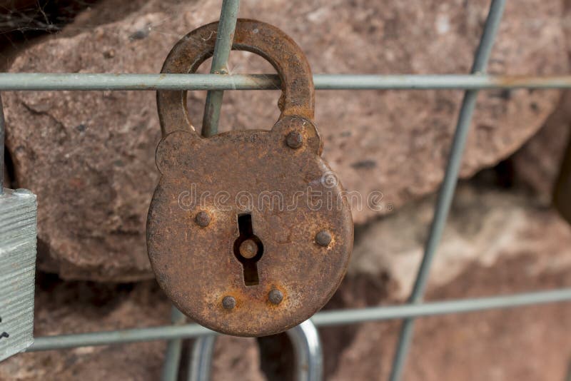 Metal Locks. a Bunch of Locks. Heart Locks Stock Photo - Image of ...
