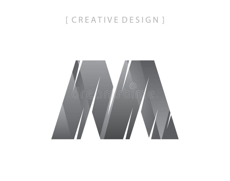 Metal M Logo. Abstract Metallic Letter M Logo Template Vector Logo ...