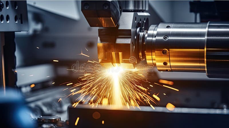 Metal Machine Tools Industry CNC Stock Photo - Image of motion, turning ...