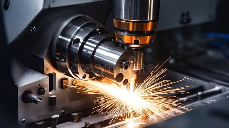 Metal Machine Tools Industry CNC Stock Image - Image of closeup, metal ...