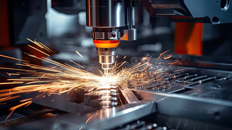 Metal Machine Tools Industry CNC Stock Image - Image of workshop ...