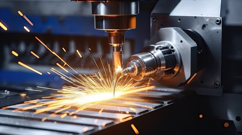 Metal Machine Tools Industry CNC Stock Image - Image of workshop ...