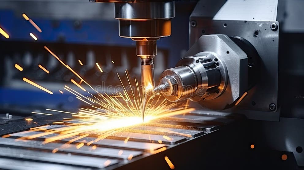 Metal Machine Tools Industry CNC Stock Image - Image of workshop ...