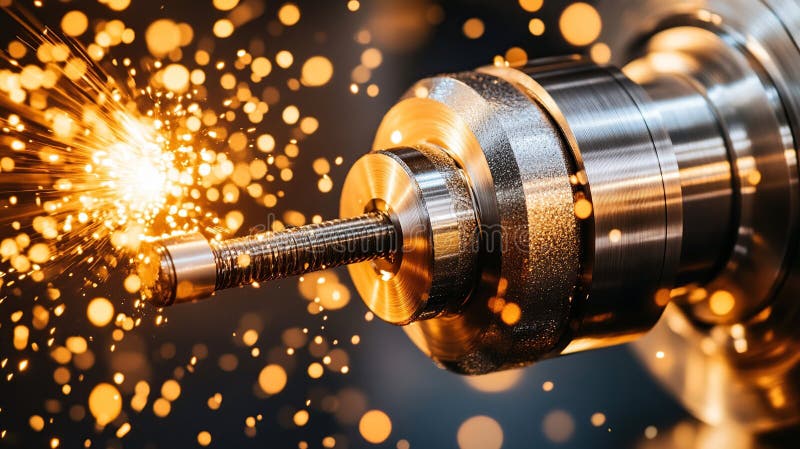 Metal Machining Sparks Factory Industry Process Stock Image - Image of ...
