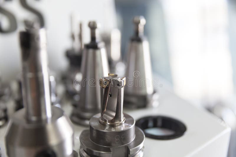 Metal machining tools stock image. Image of production - 195004265