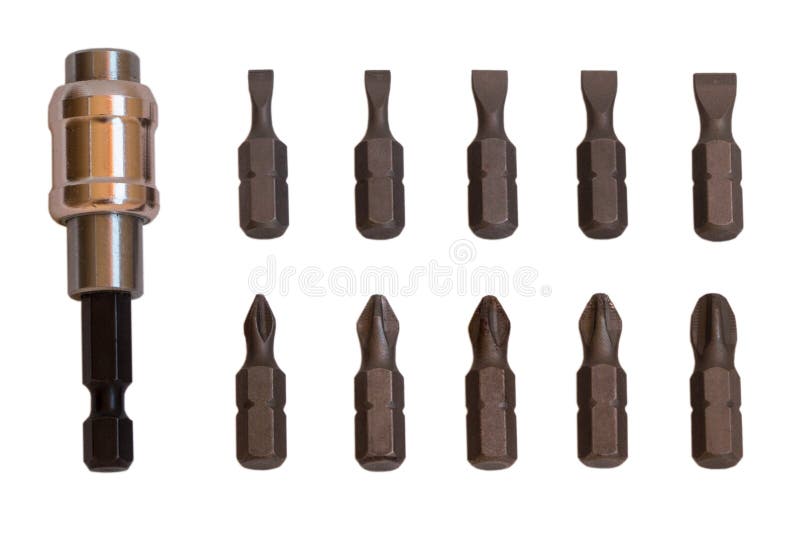 Magnetic Clip Head for Screwdriver Bits for Guns and Two Rows of Iron ...