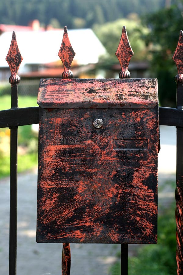Metal Mail Box for Letters. Lockable Mailbox. Stock Photo - Image of ...