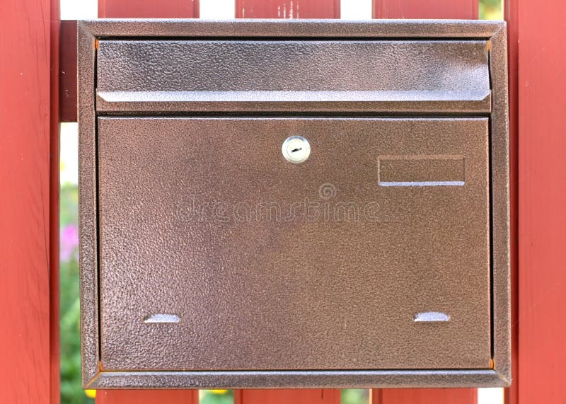 Metal Mail Box for Letters. Lockable Mailbox. Stock Photo - Image of ...
