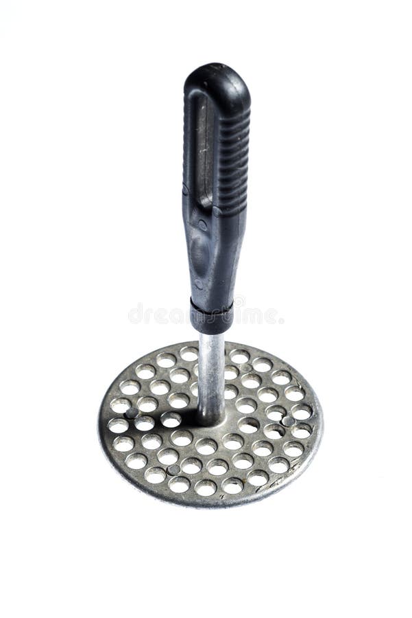 Metal Masher Potato with Black Plastic Handle Stock Image - Image of ...