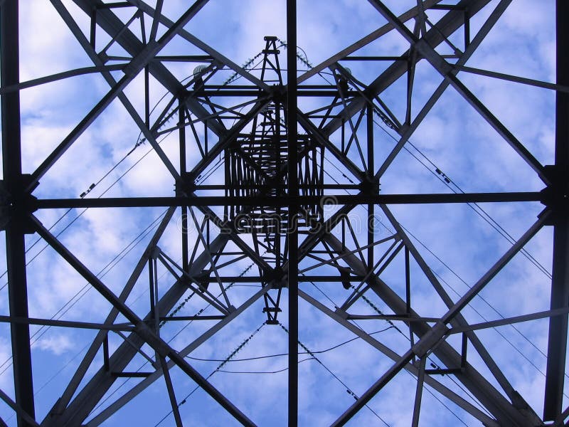 Metal Massive Structure of the Tower Inside View of the Geometric ...