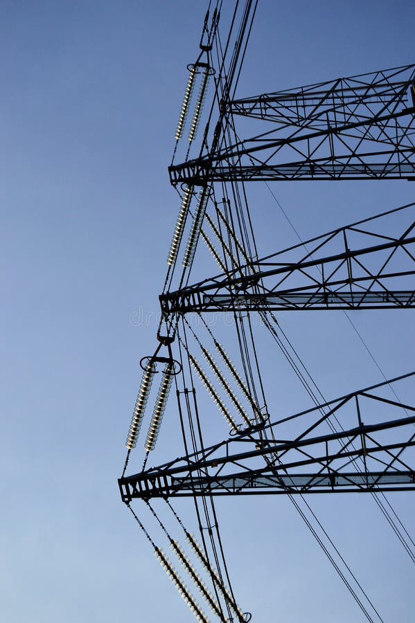 The Metal Mast of the Energy Mast in an Unusual Look. Stock Photo ...