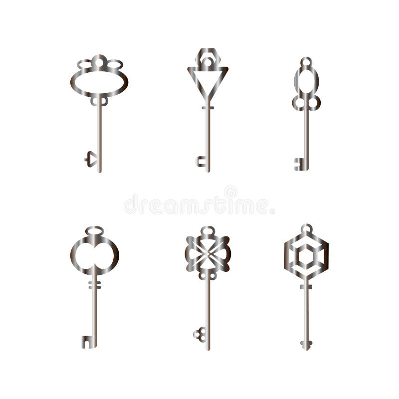 Set of Master Keys or Picklock Stock Vector - Illustration of opening ...
