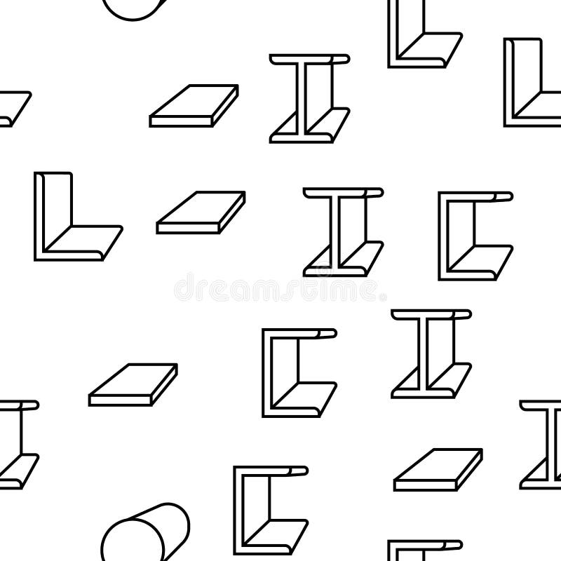Metal Material Construction Beam Vector Seamless Pattern Stock Vector ...