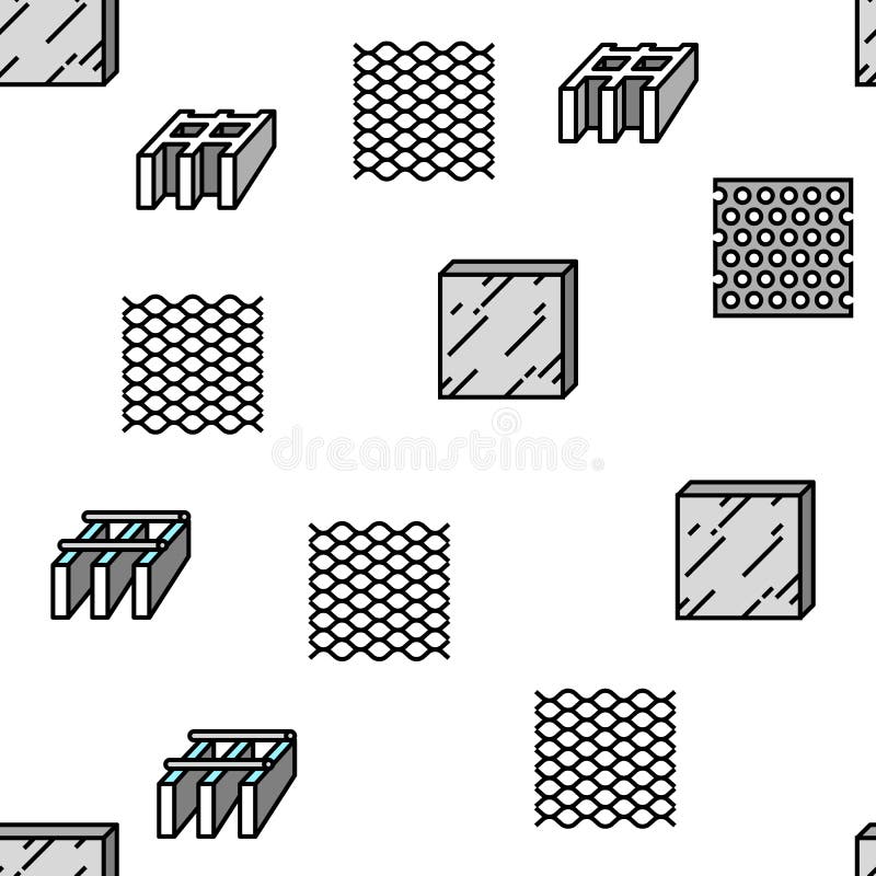 Metal Material Construction Beam Vector Seamless Pattern Stock Vector ...