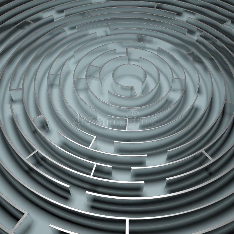 Metal Maze stock illustration. Illustration of success - 32601573