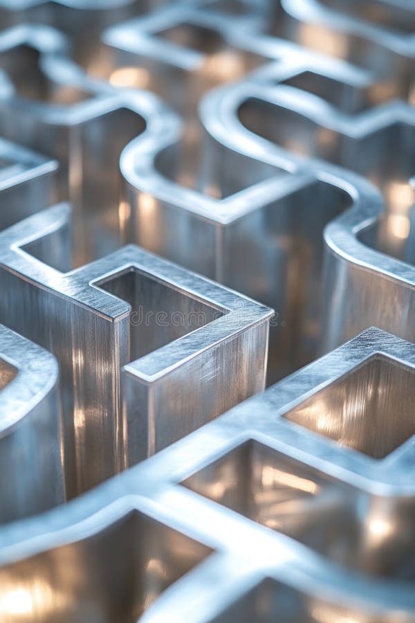 Metal Maze Close Up stock illustration. Illustration of complexity ...