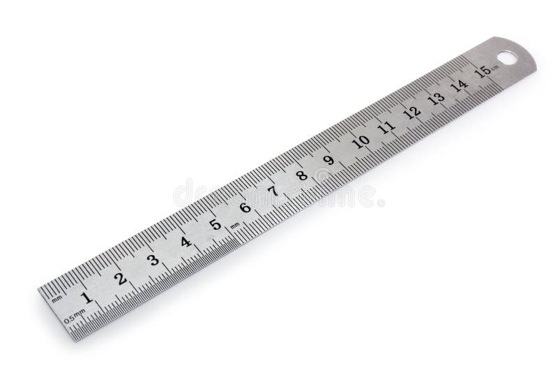 Metal Measuring Ruler in Centimeters at Selective Focus Stock Image ...