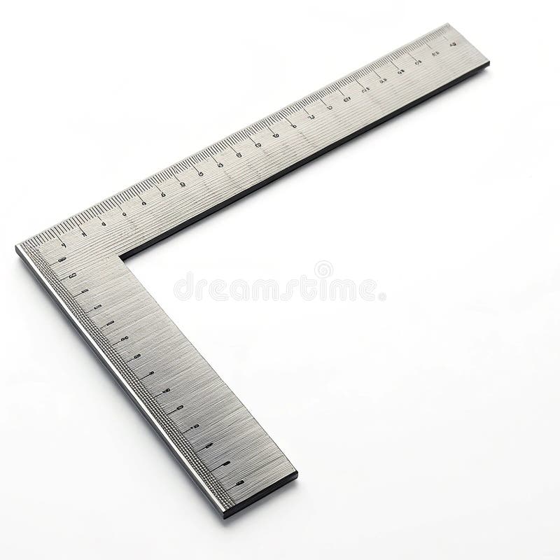 Metal Measuring Square on White Background Stock Illustration ...