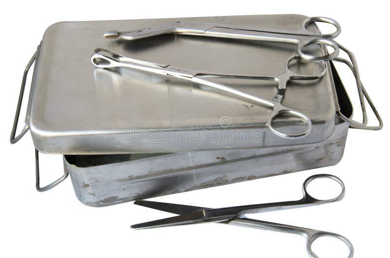 Metal Medical Tools Bix Hospital Tool Box Stock Image - Image of ...