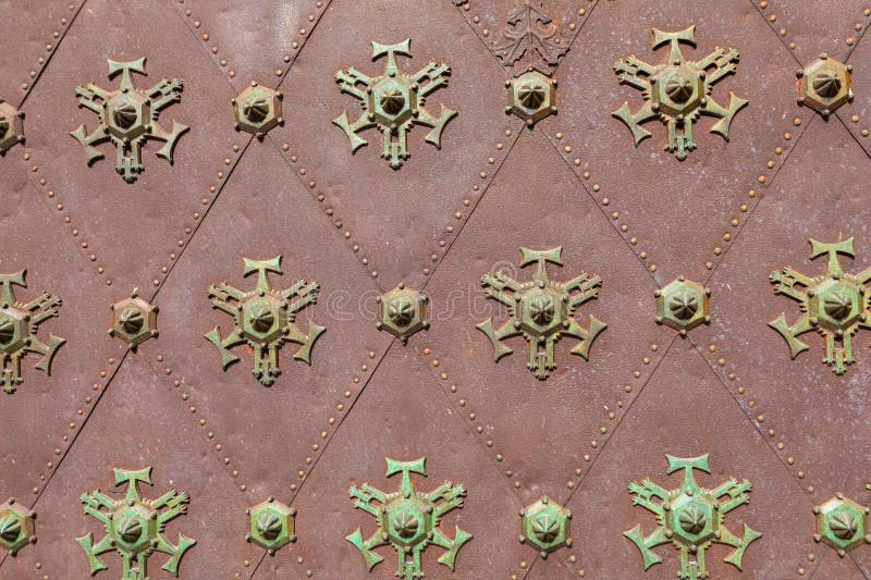 Metal medieval patterns stock photo. Image of door, design - 277585688
