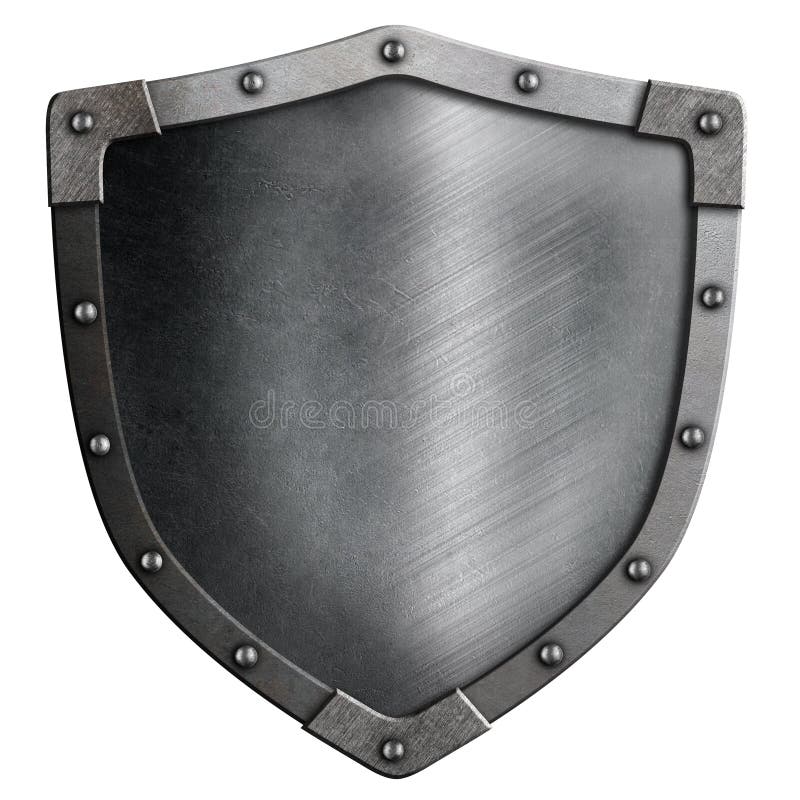 Metal Medieval Shield Isolated Stock Image - Image of armour, knight ...