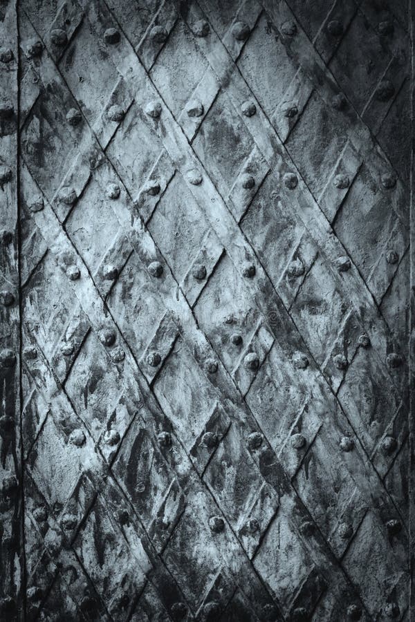Metal Medieval Vintage Door Background Stock Image - Image of aged ...