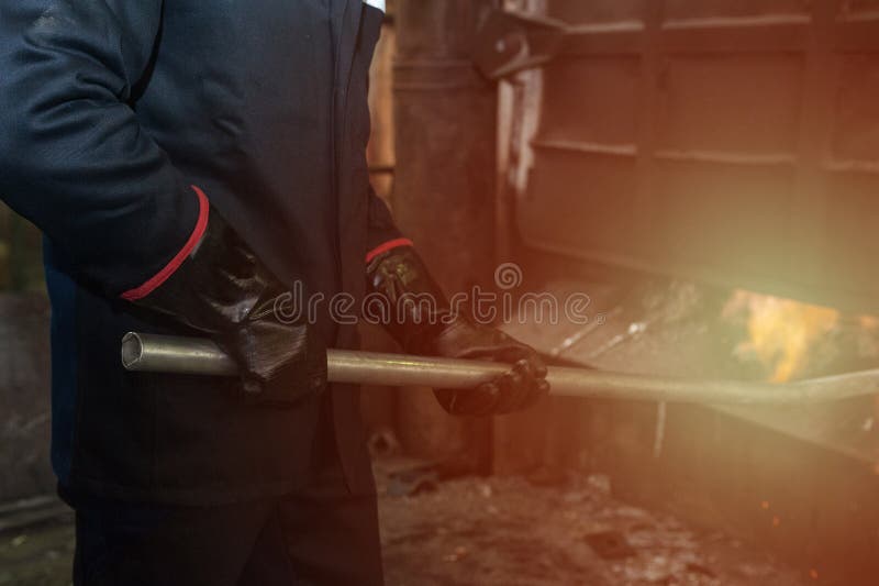 Foundry and Worker stock photo. Image of melting, danger - 10183488
