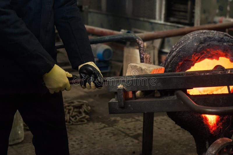 Metal melting factory stock image. Image of iron, heavy - 69358101