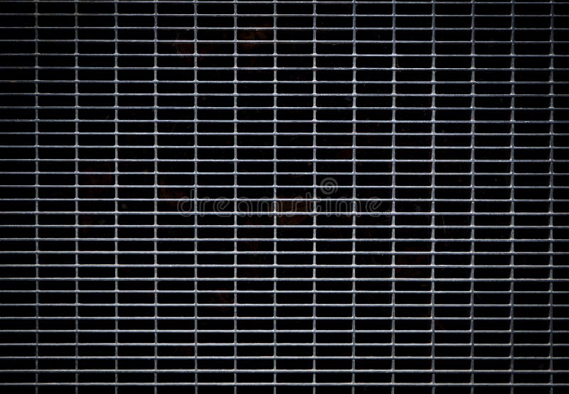 Metal Mesh on a Black Background, a Rectangle Cell Stock Photo - Image ...
