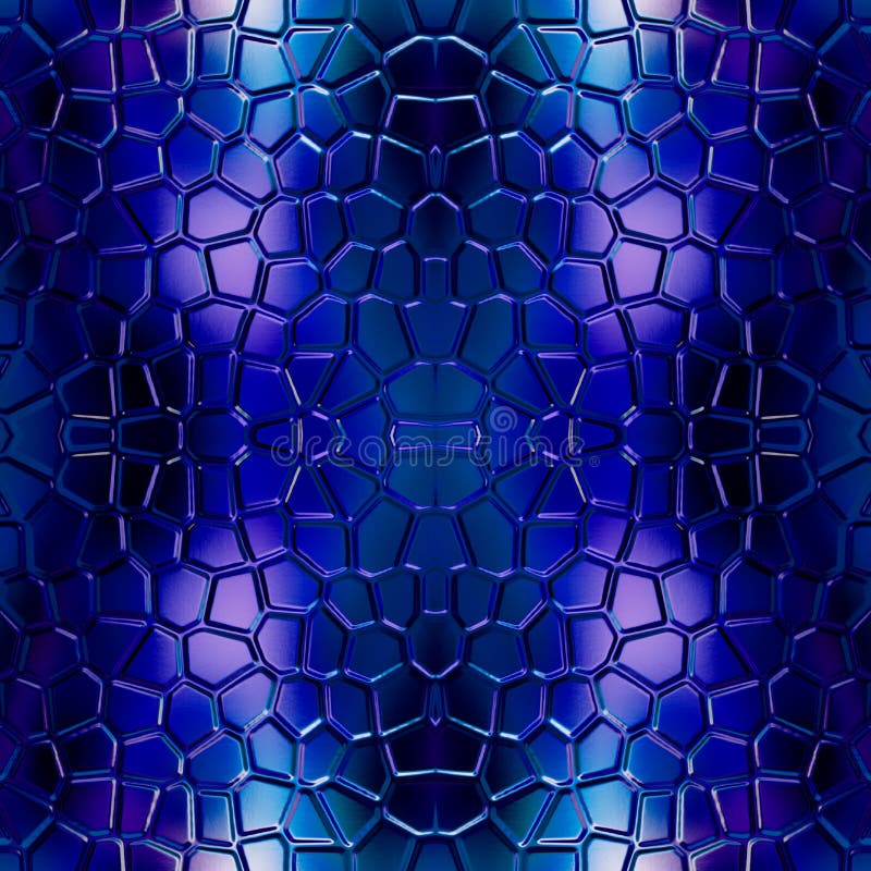 Metal Mesh on a Blue Background. Blue Seamless Texture with Symmetrical ...