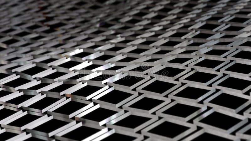 Metal Mesh with Hexagonal Holes, Wavy Abstract Background Floating in ...