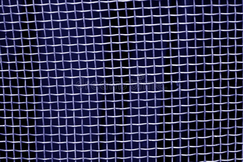 Metal Mesh Grid Pattern in Blue Tone. Stock Image - Image of black ...