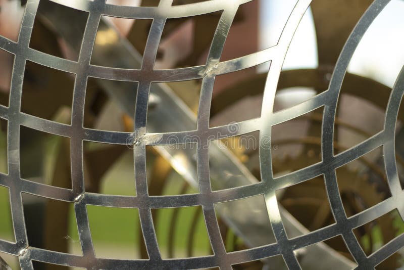 Metal Mesh Made of Steel. an Element of Steel Structure Stock Image ...