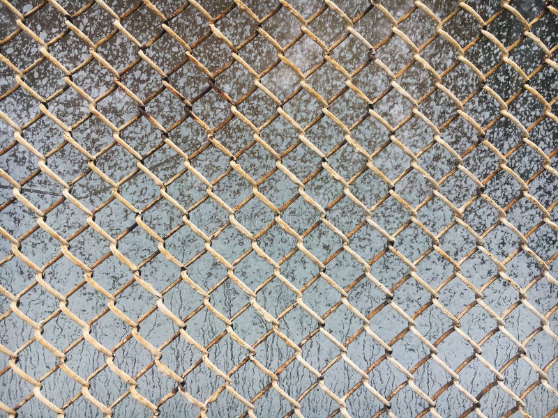 Old Mesh Netting. Metal Mesh Covered with the Remains of Old White ...