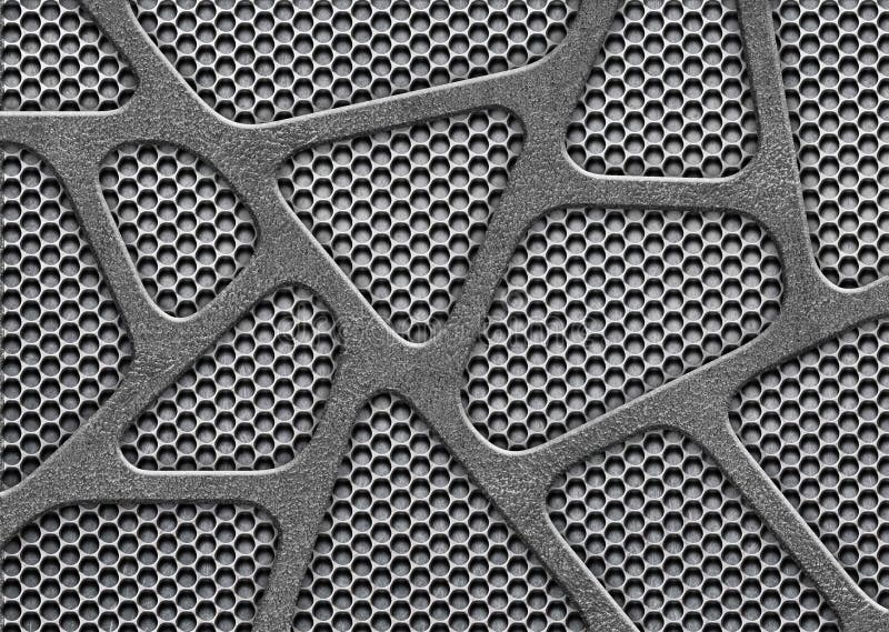 Metal Mesh, Perforated Iron Pattern for Background Stock Image - Image ...