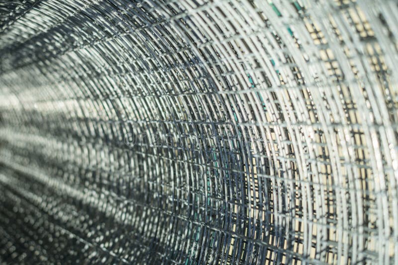 Metal Mesh Twisted into a Roll, Close-up, Stock Photo - Image of ...