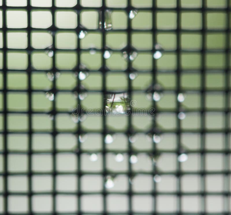 Metal Mesh with Water Drops on a Colorful Background Stock Photo ...